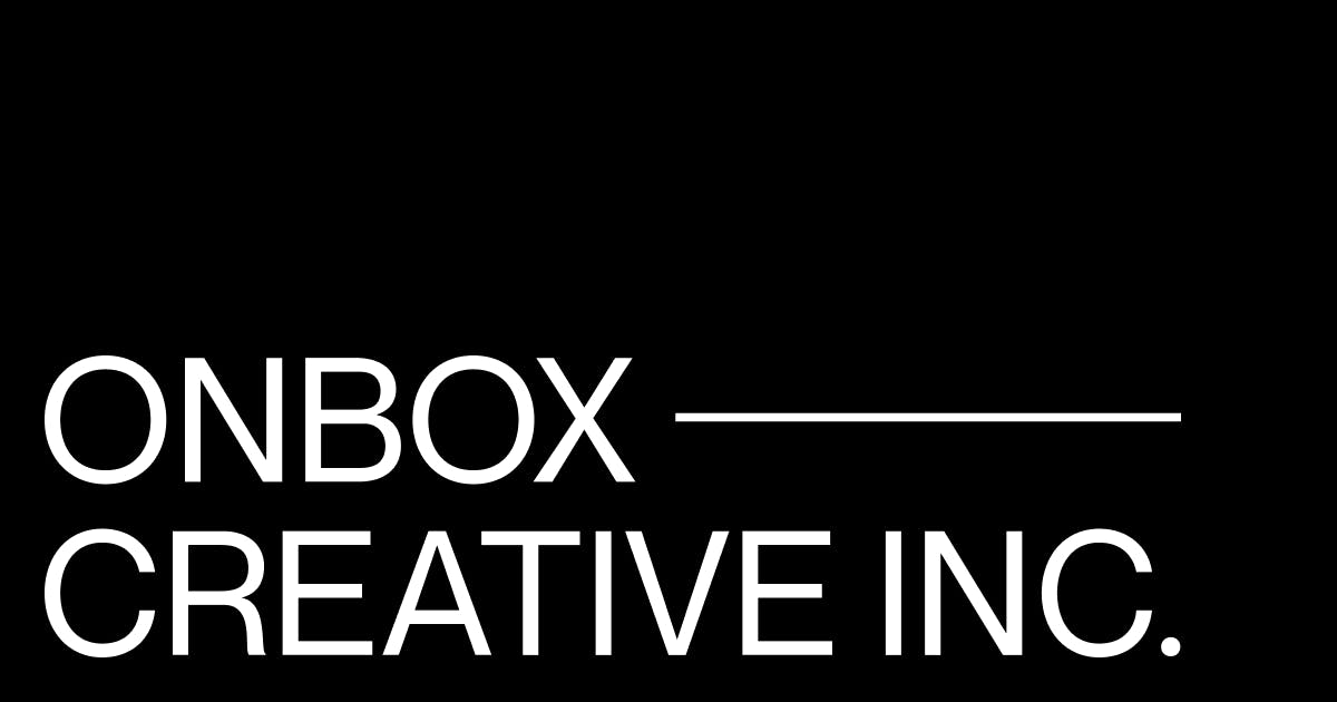 ONBOX Creative Inc. | Brand Identity, Web Design, Packaging